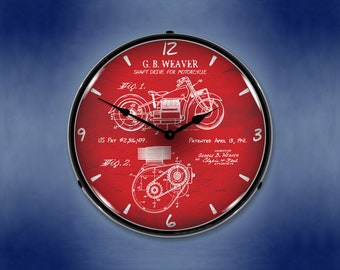 Indian Motorcycle Wall Clock - Etsy UK