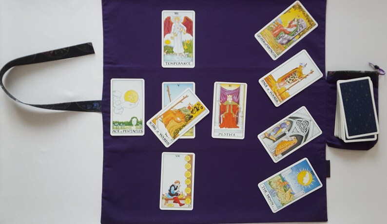 Divination Tarot Wrap Tarot Reading Mat Large Tarot Card - Etsy