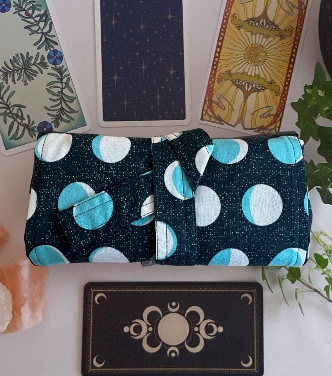 Lunar Phases, Tarot Reading Mat, Large Tarot Card Reading Cloth, Tarot ...