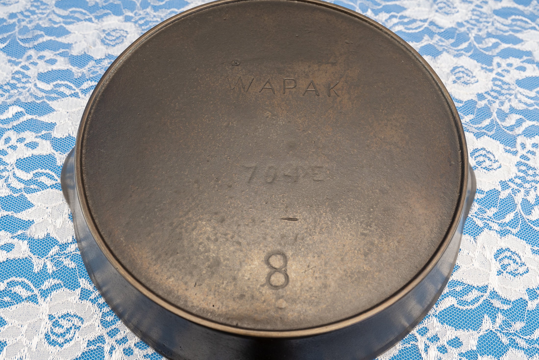 No. 8 Wapak Straight Block Logo, Early Logo Cast Iron Skillet 704 E - Etsy