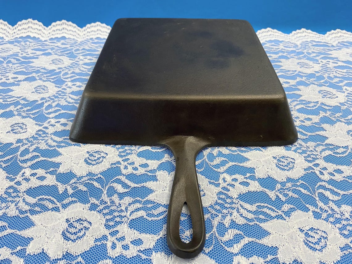 Unmarked Square 9 1/2 Inch Skillet Cast Iron, Style of Lodge - Etsy