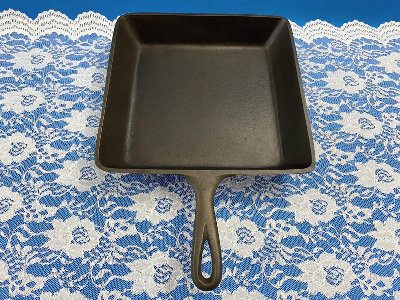 Unmarked Square 9 1/2 Inch Skillet Cast Iron, Style of Lodge - Etsy
