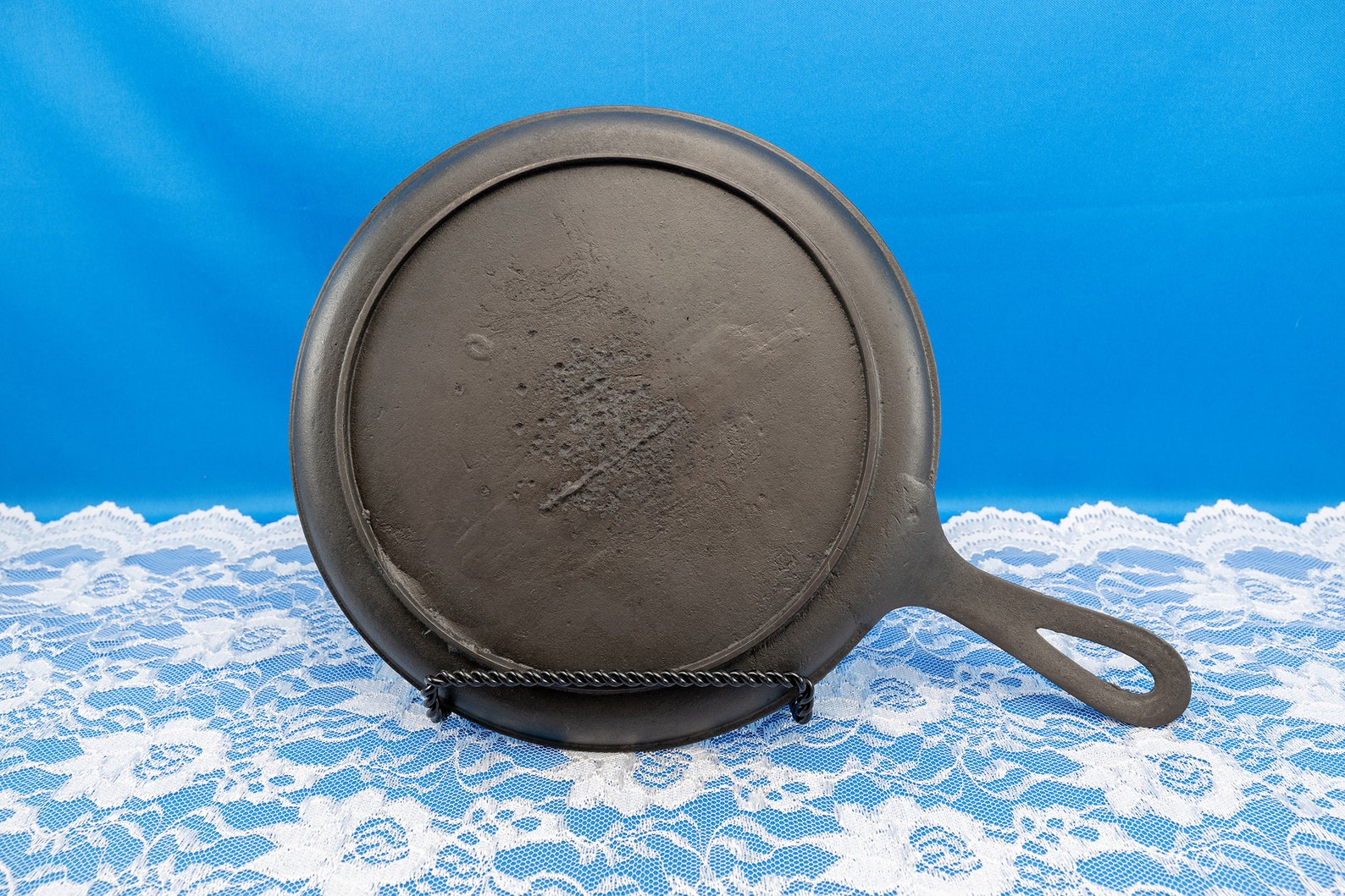 No. 8, 1800's Gate Marked Griddle, Flat, Round, With Handle Cast Iron ...