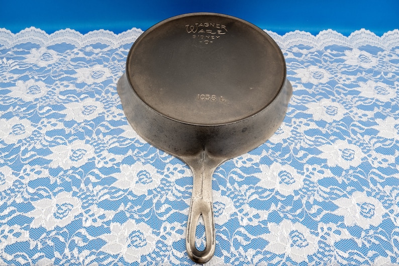 No. 8 Wagner Ware Sidney -O- Stylized Logo Nickel Plated Cast Iron ...