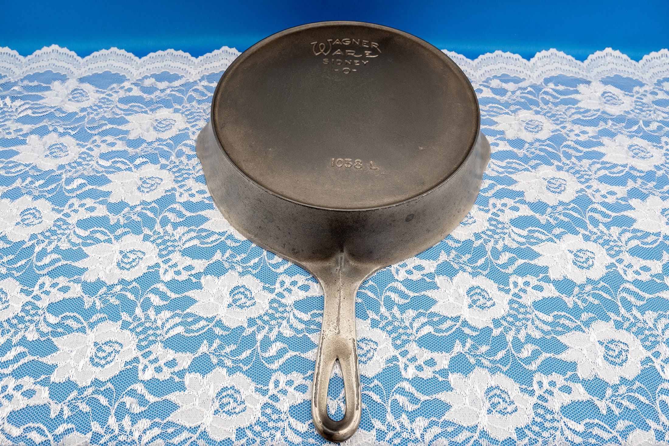 No. 8 Wagner Ware Sidney -O- Stylized Logo Nickel Plated Cast Iron ...