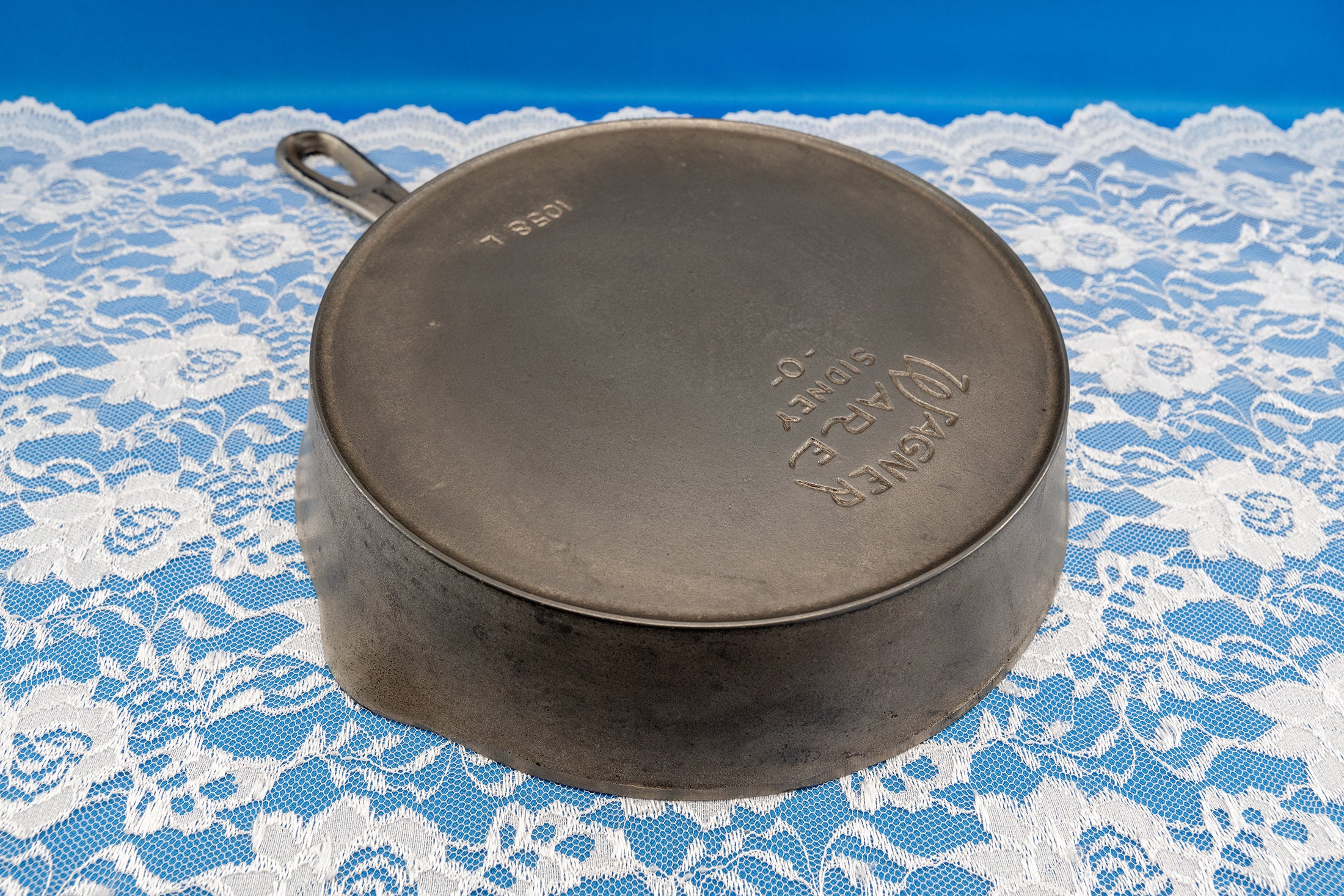 No. 8 Wagner Ware Sidney -O- Stylized Logo Nickel Plated Cast Iron ...