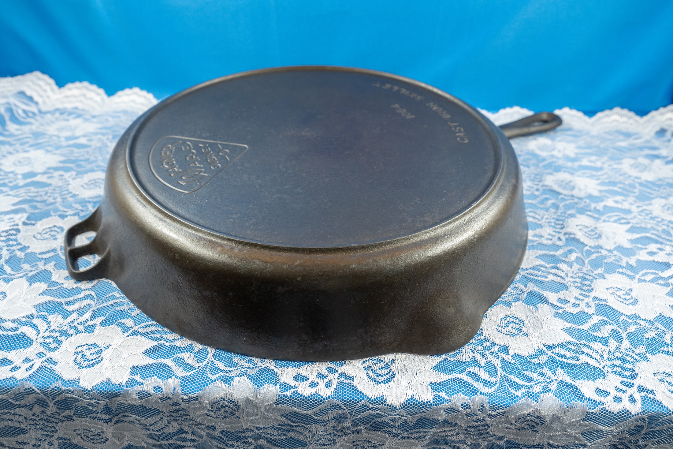 No. 14 Wagner Pie Logo Cast Iron Skillet, P/N 1064, Wagner Ware Sidney ...