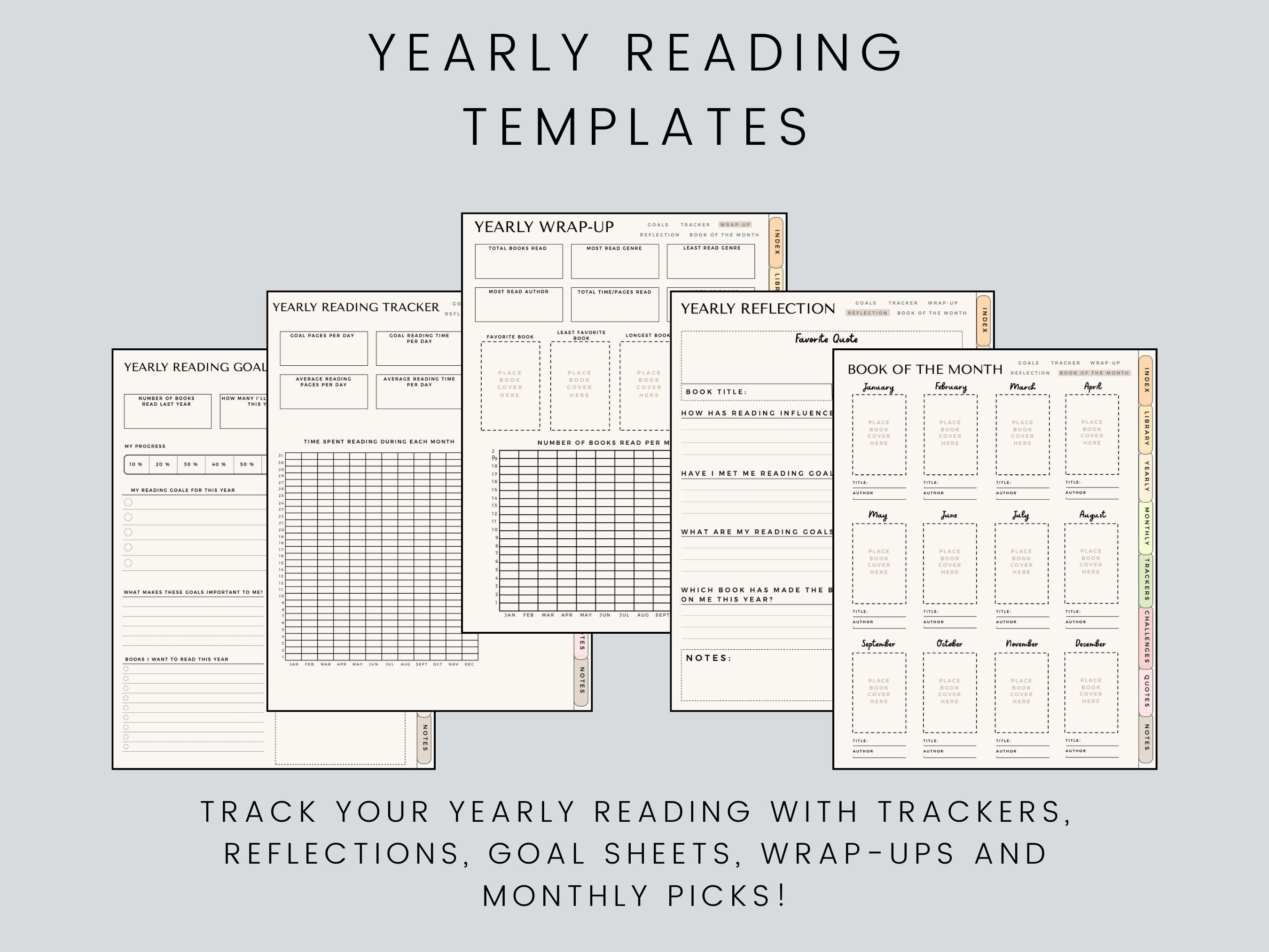 Digital Reading Journal | Hyperlinked |reusable Reading Planner for ...