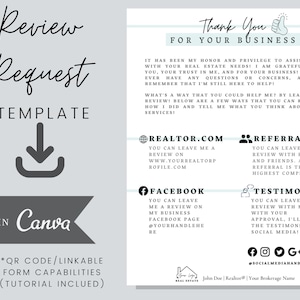 Client Review Request Template (real Estate) - Editable - Etsy
