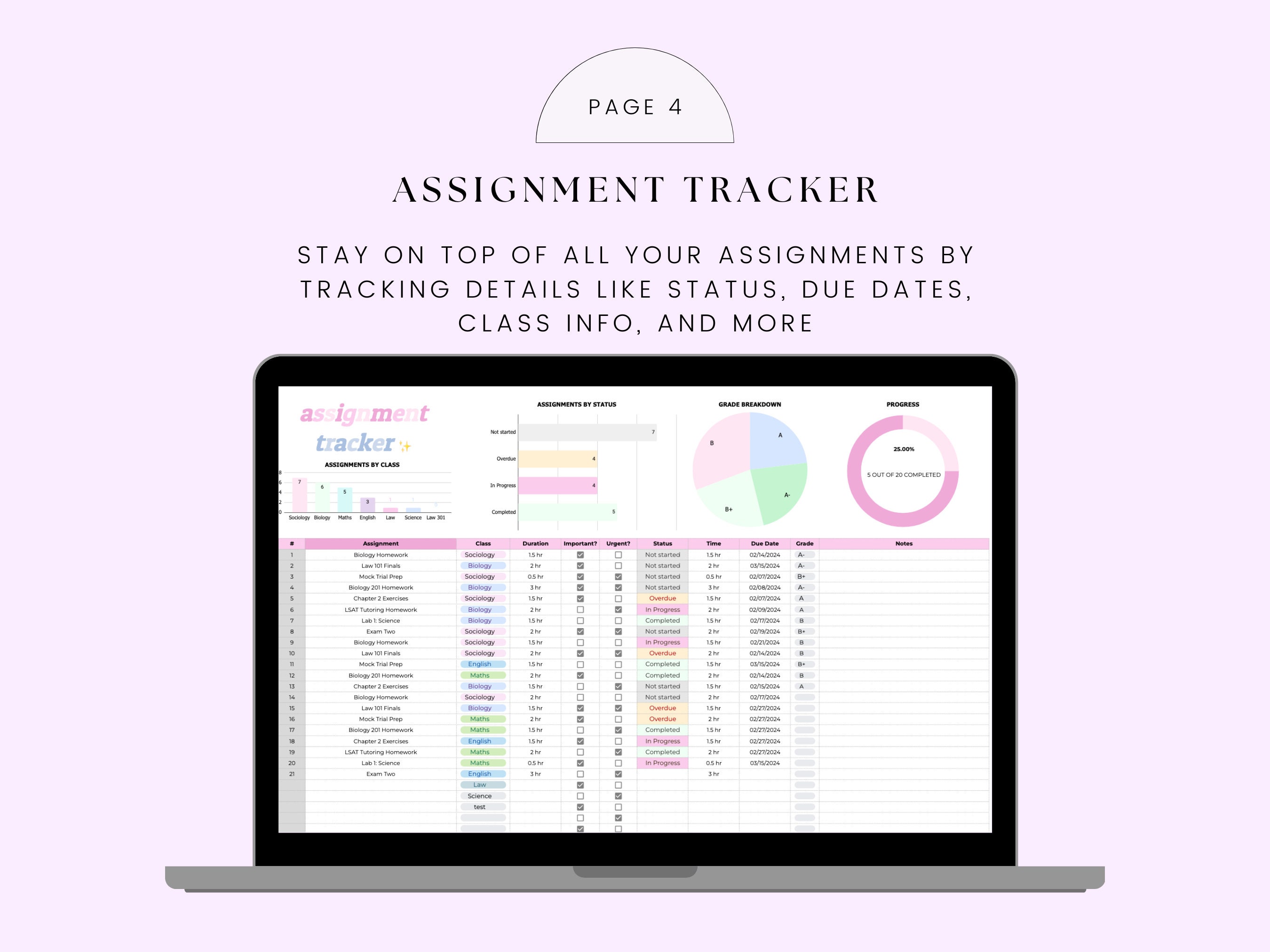 2024-2025 Academic Planner Spreadsheet | Google Sheets | Assignment ...