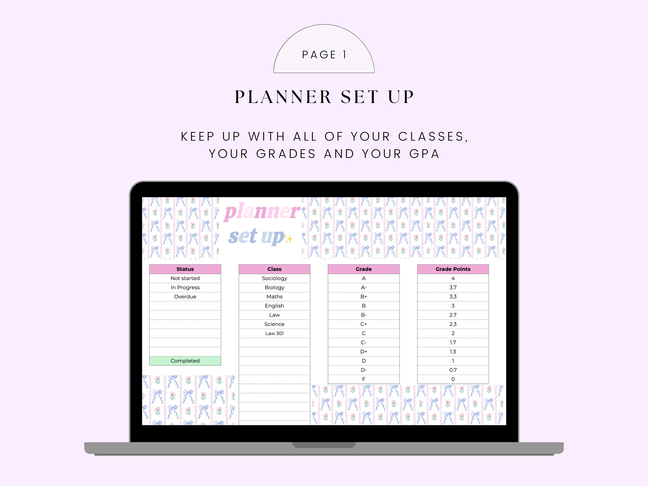 2024-2025 Academic Planner Spreadsheet | Google Sheets | Assignment ...