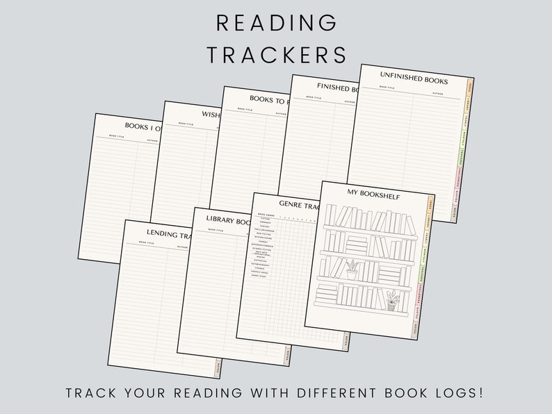 Digital Reading Journal | Hyperlinked |reusable Reading Planner for ...