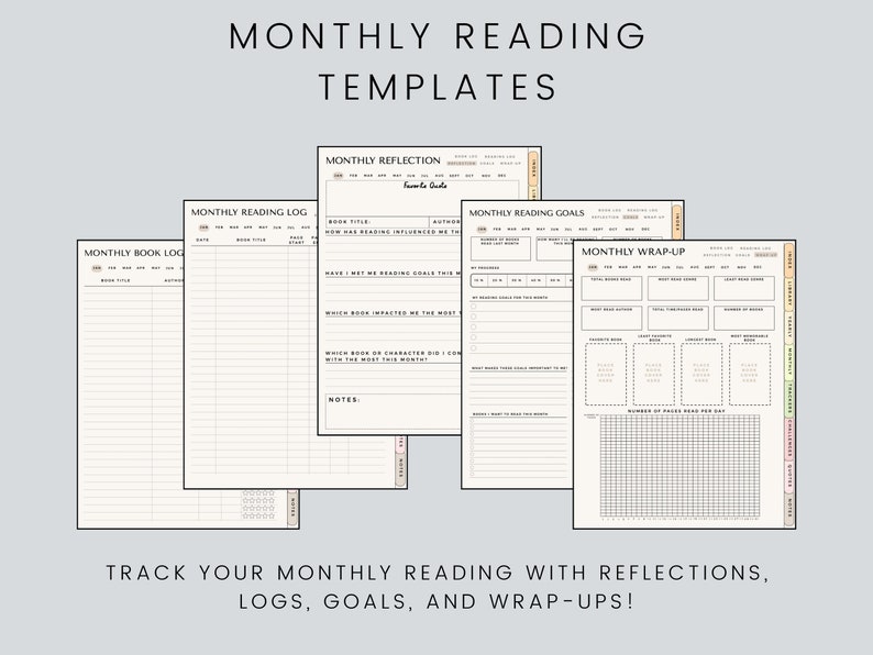 Digital Reading Journal | Hyperlinked |reusable Reading Planner for ...
