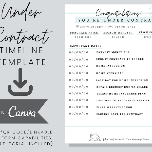 Under Contract Template - Etsy