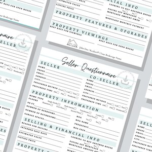 Seller Questionnaire Template (real Estate) - Editable - Etsy