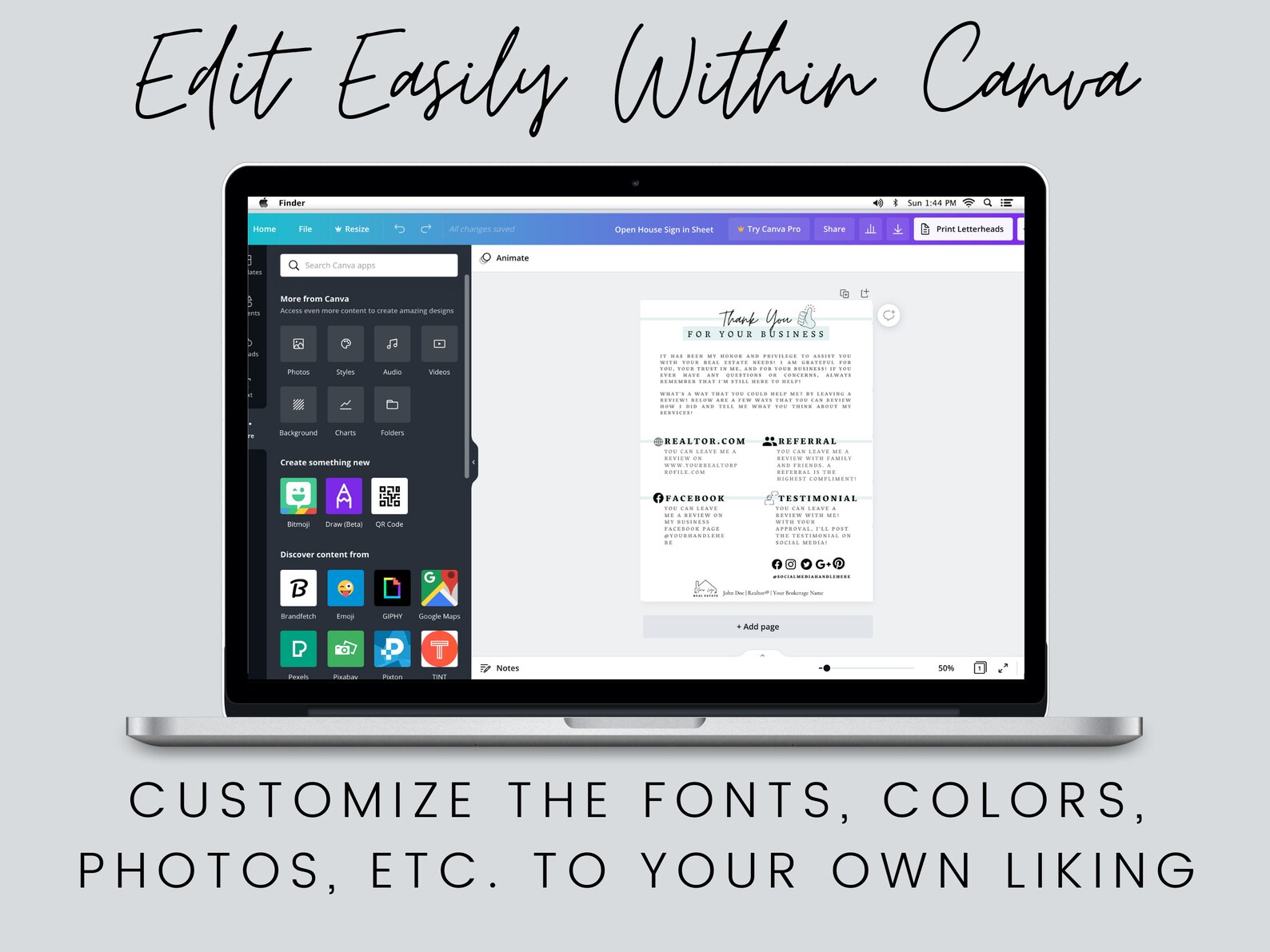 Client Review Request Template (real Estate) - Editable - Etsy