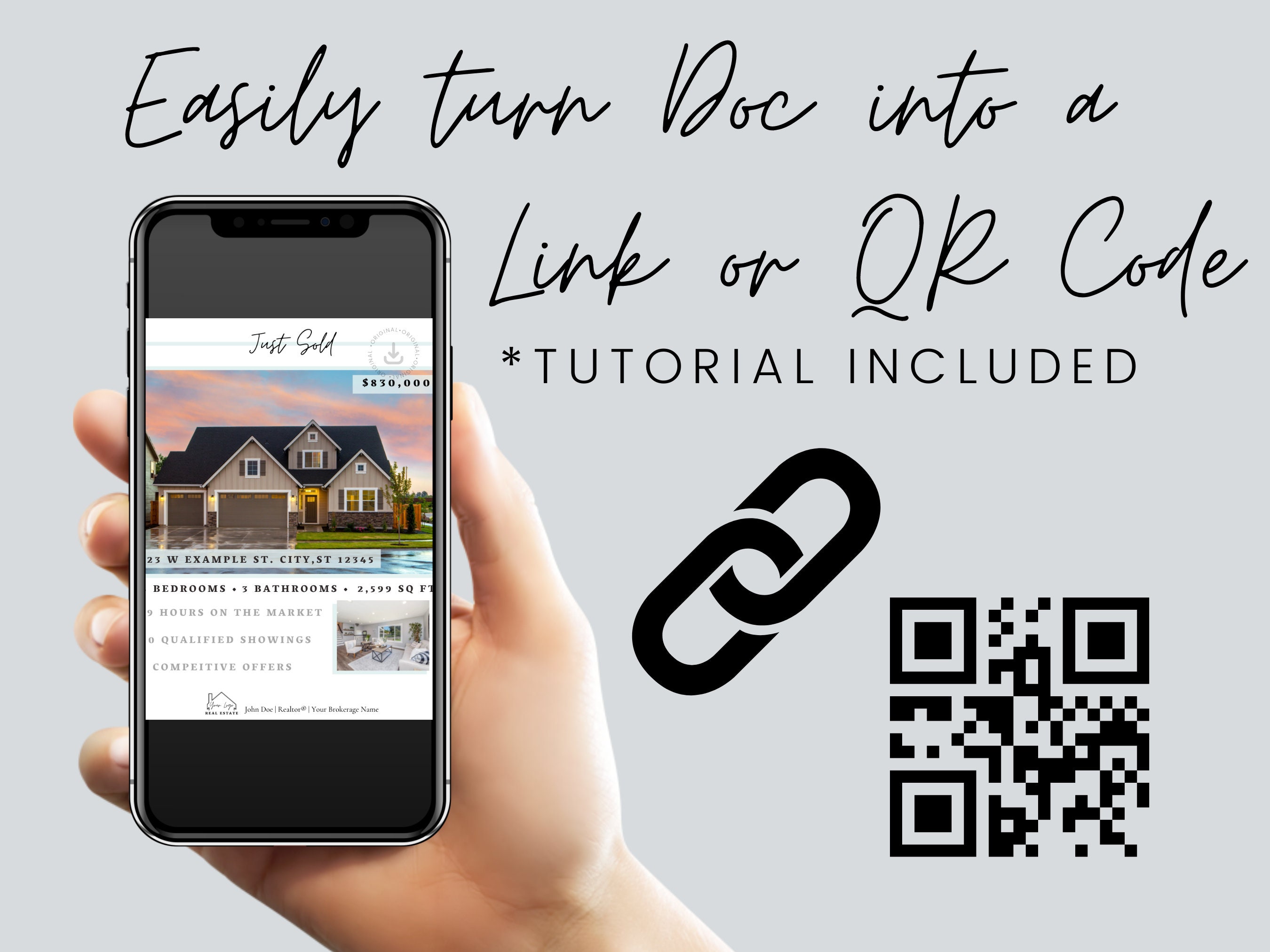 Just Sold Template (real Estate) - Editable - Etsy