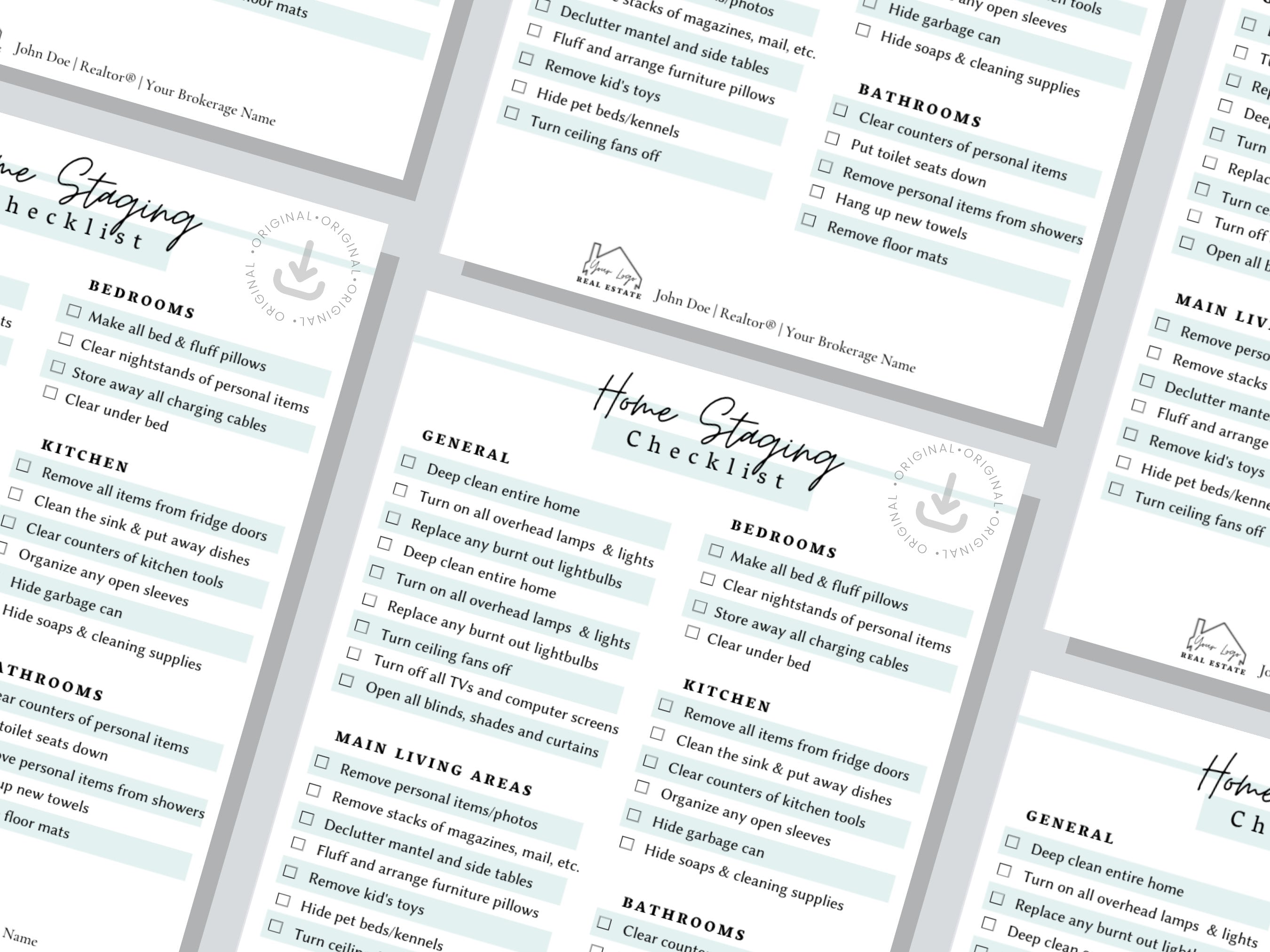 Home Staging Checklist Template (real Estate) - Editable - Etsy