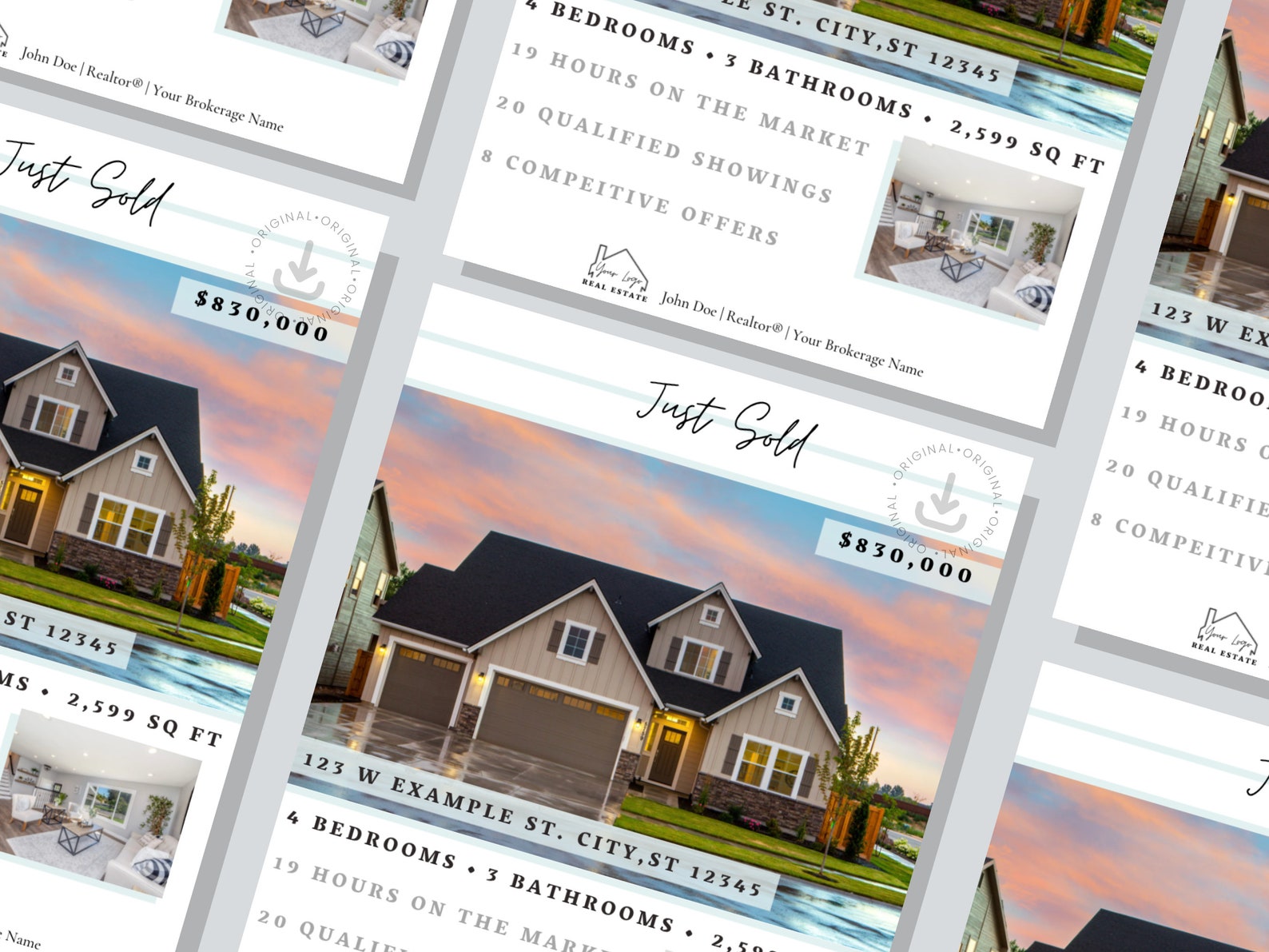 Just Sold Template (real Estate) - Editable - Etsy