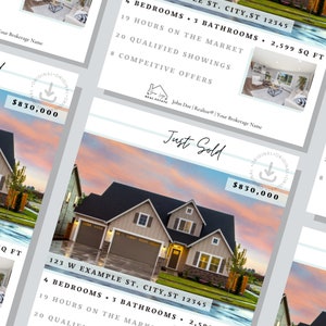 Just Sold Template (real Estate) - Editable - Etsy