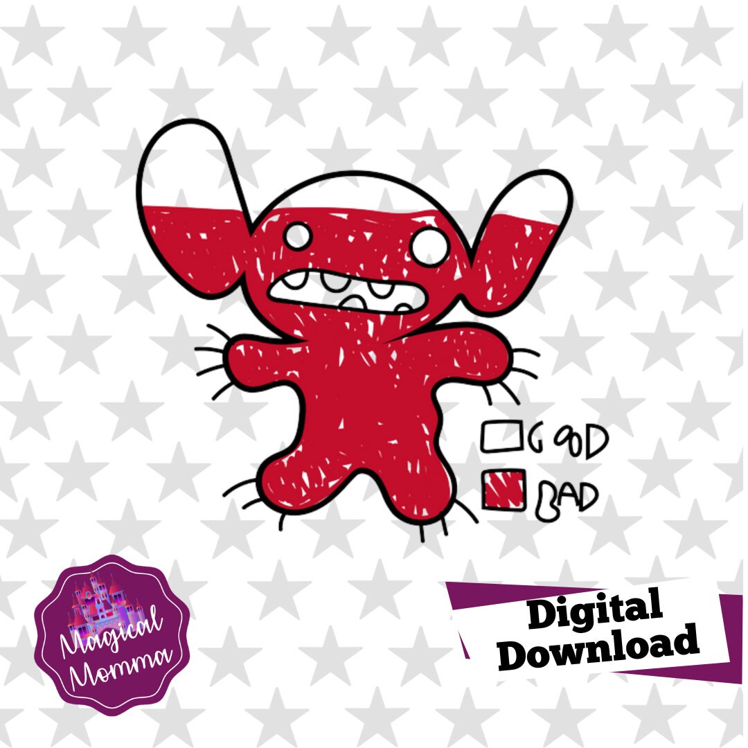 Stitch Bad Digital Download PNG/ File Digital Download - Etsy
