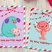 Monster Valentine Cards, Printable Valentines, Instant Download ...