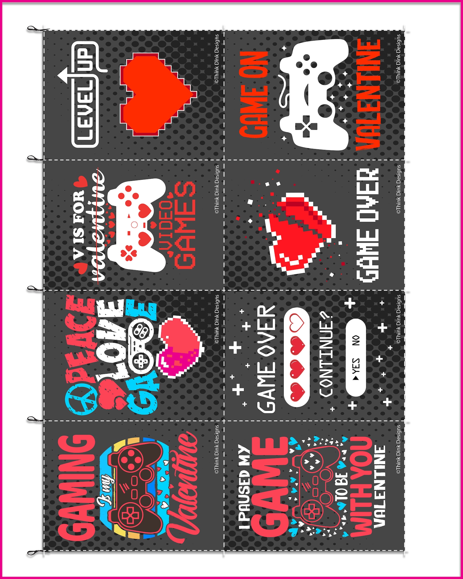Gaming Valentine, Printable Valentine, School Valentine, Instant ...