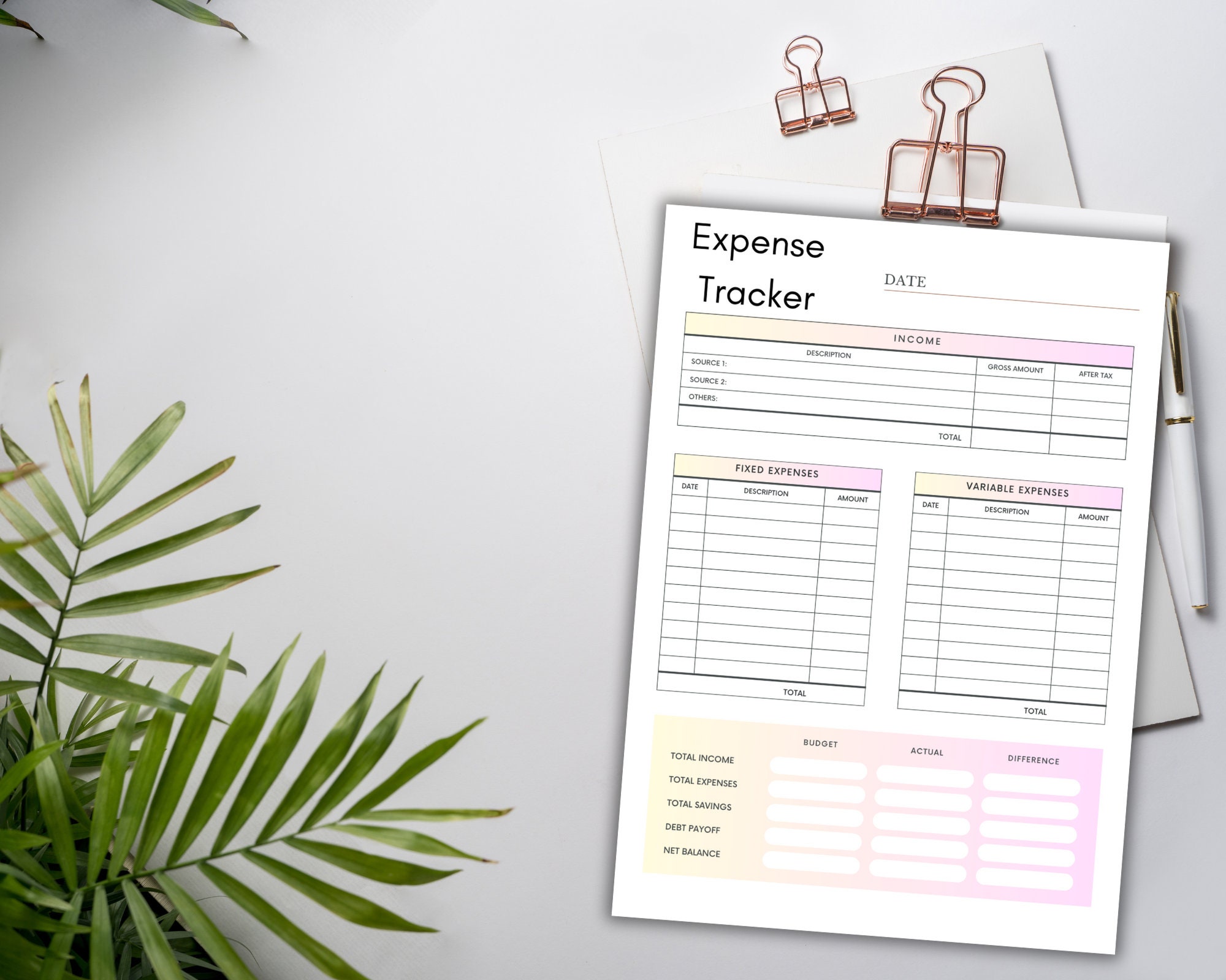 Printable Expense Tracker Organize Your Finances Effortlessly, Finance ...