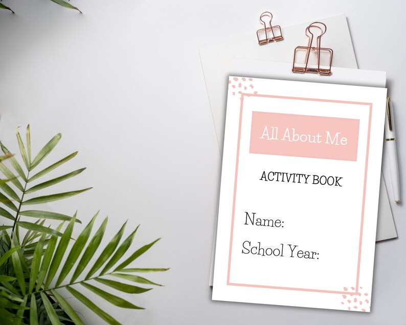 Cute About Me Journal Pages for Little Kids Printable Sign in Sheet ...