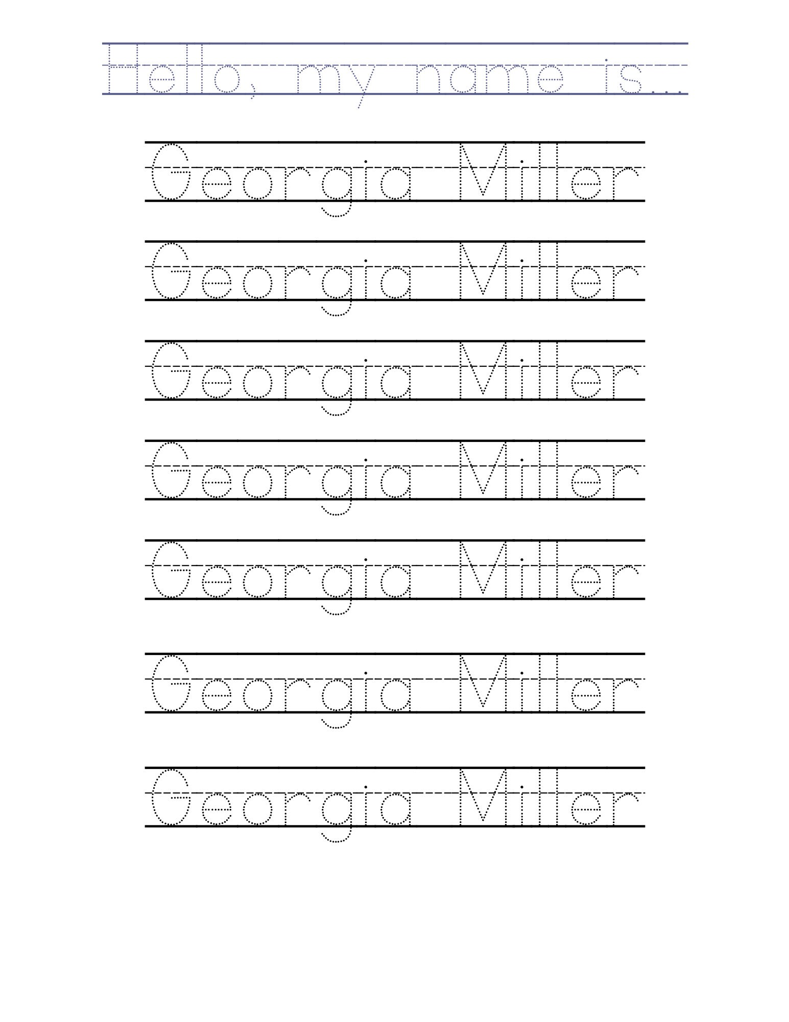 Personalized Kids Name Worksheet - Etsy