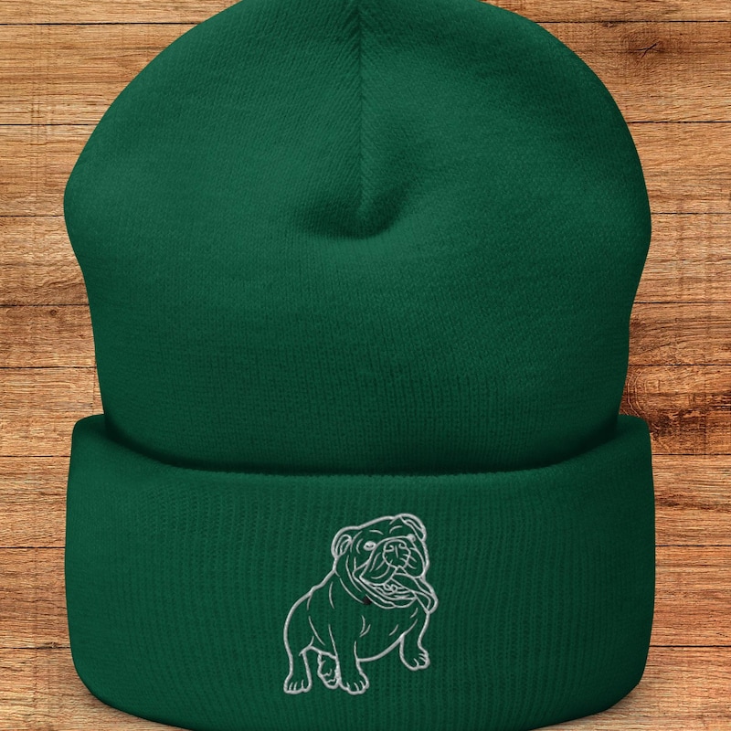Embroidered Beanie Bulldogs - Etsy