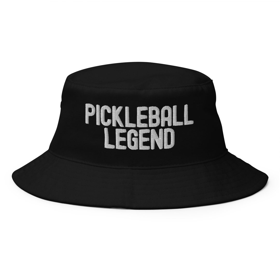 Pickleball Legend Bucket Hat | Funny Pickle Ball Embriodered Bucket Cap ...
