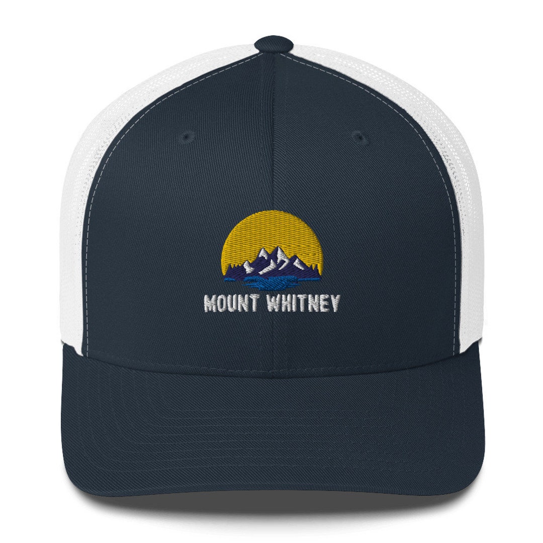 Mount Whitney Trucker Hat | Fun Hiking Embriodered Mesh Back Cap | Gift ...