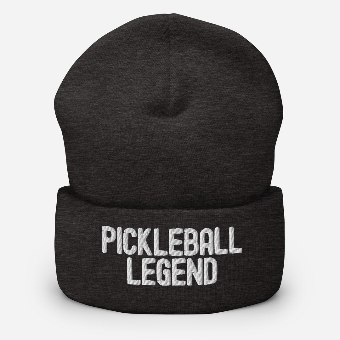 Pickleball Legend Beanie | Funny Pickle Ball Embroidered Cuffed Beanie ...
