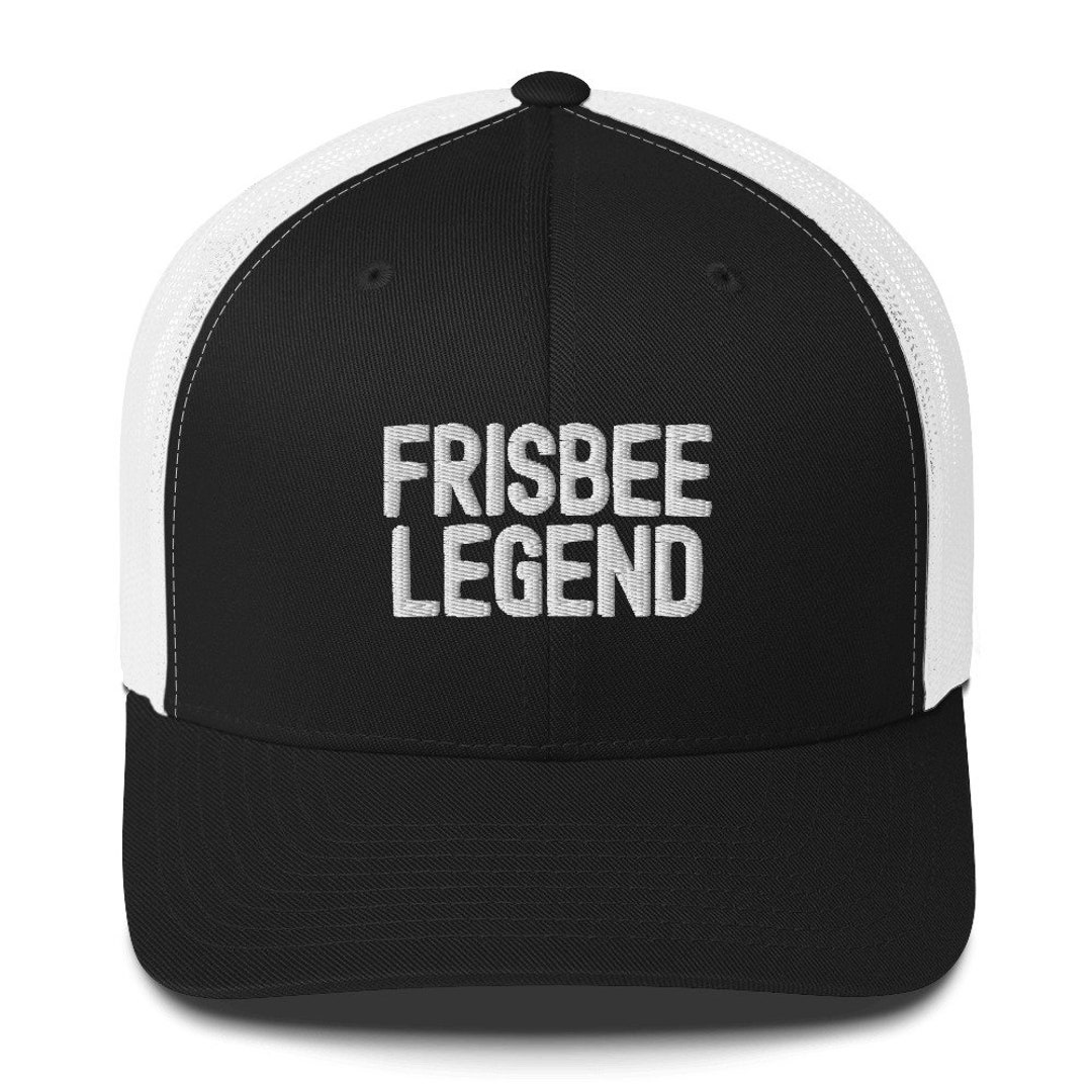 Frisbee Legend Trucker Hat | Funny Frisbee Embriodered Mesh Back Cap ...