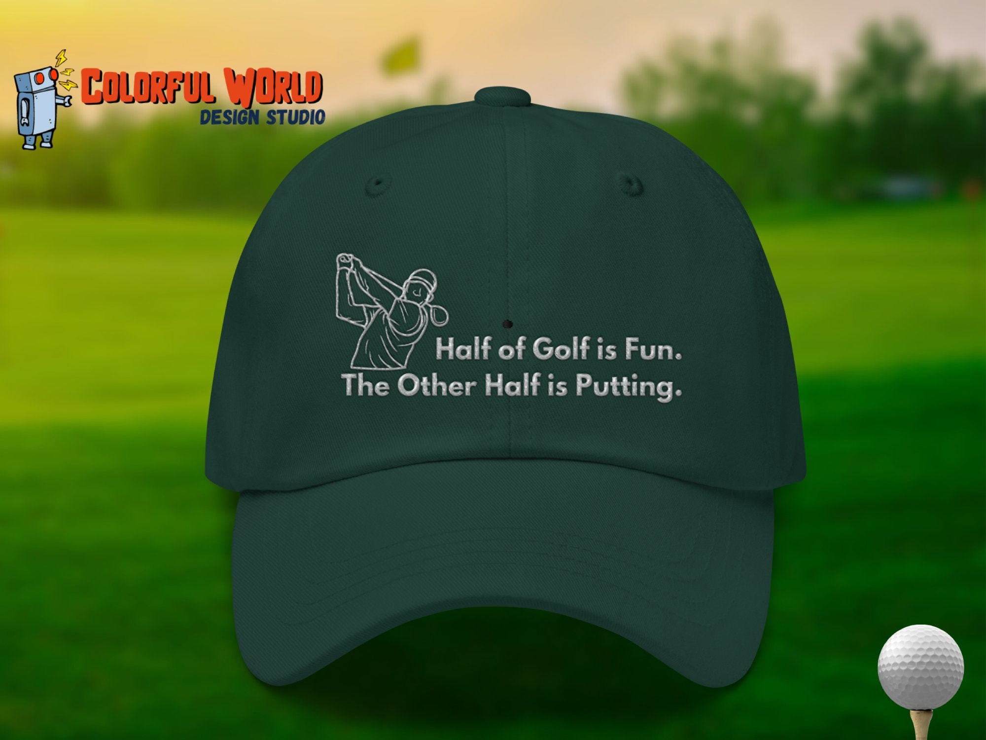 Golf is Fun Hat Funny Golf Cap Unisex Embroidered Hat - Etsy