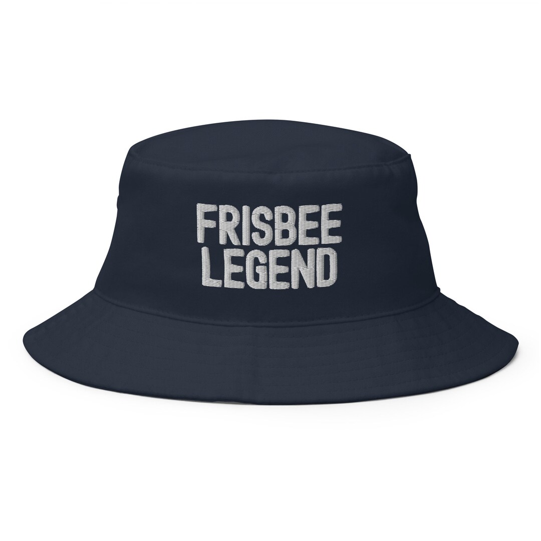 Frisbee Legend Bucket Hat | Funny Frisbee Embriodered Bucket Cap ...