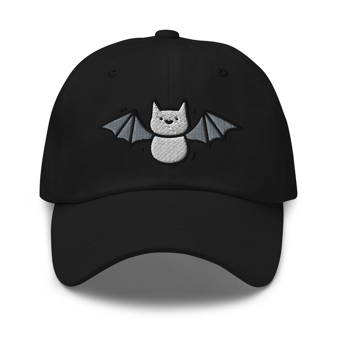 Cute Bat Hat | Cute Halloween Baseball Cap | Unisex Embroidered Hat - Etsy