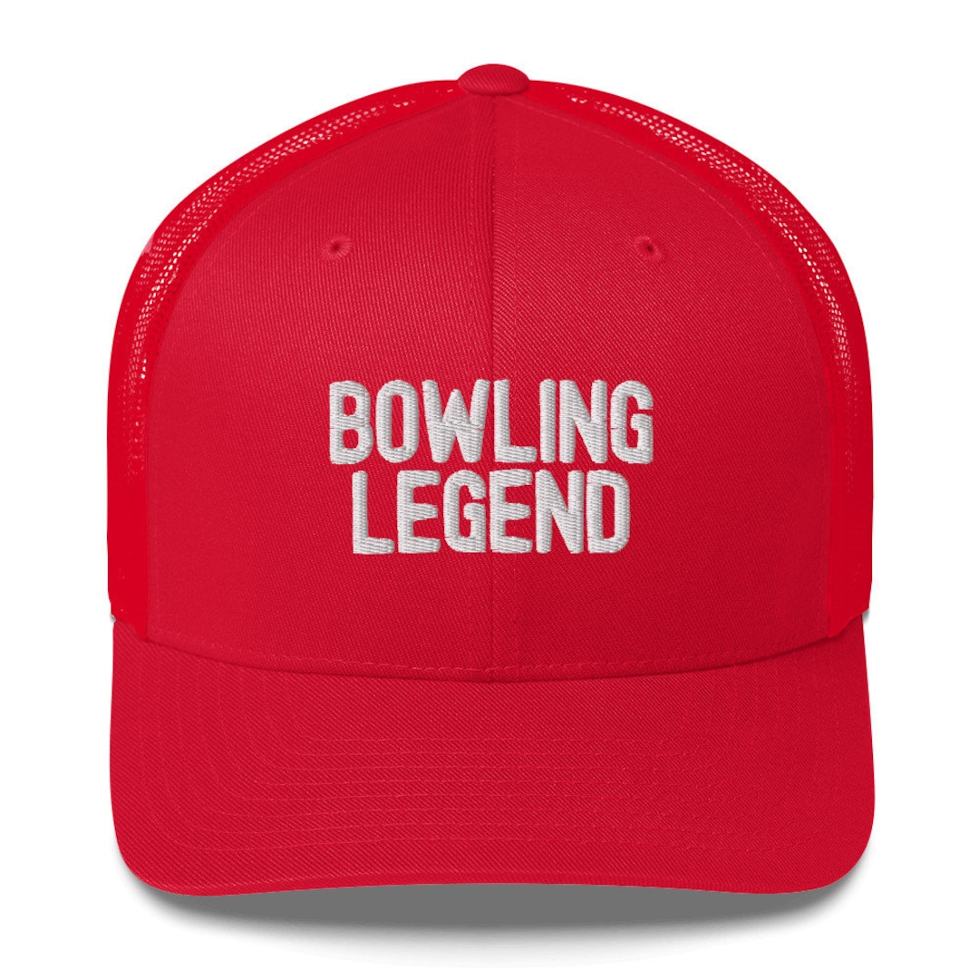 Bowling Legend Trucker Hat | Funny Bowling Embriodered Mesh Back Cap ...