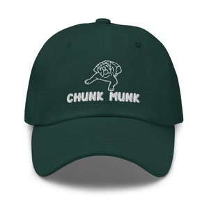 Chunk Munk English Bulldog | Cute Dog Baseball Cap | Unisex Embroidered ...
