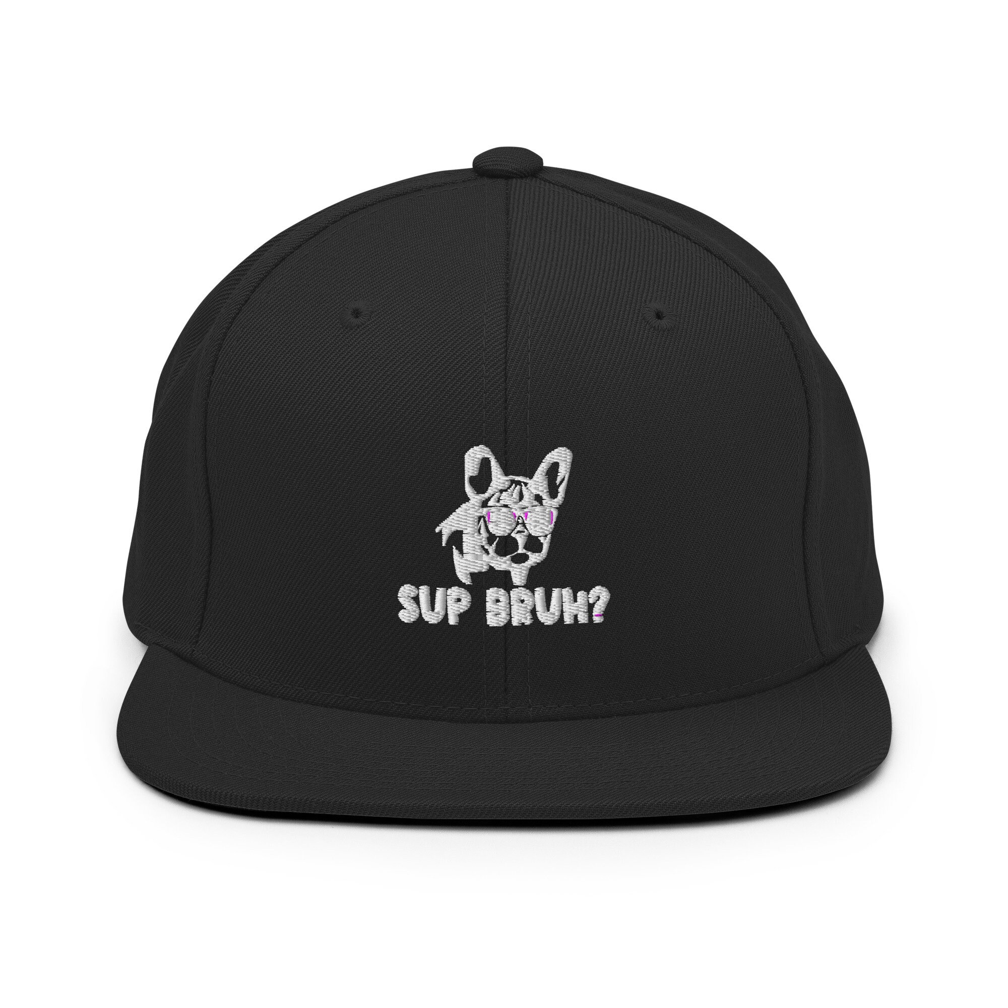 Sup Bruh Frenchie Bulldog portant des lunettes de soleil Snapback Hat ...