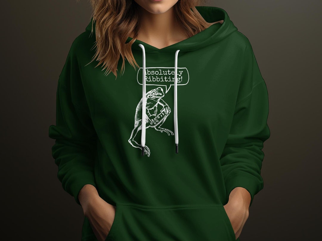 Frog Absolutely Ribbiting Hoodie Funny Kids Hooded Sweatshirt, Funny ...