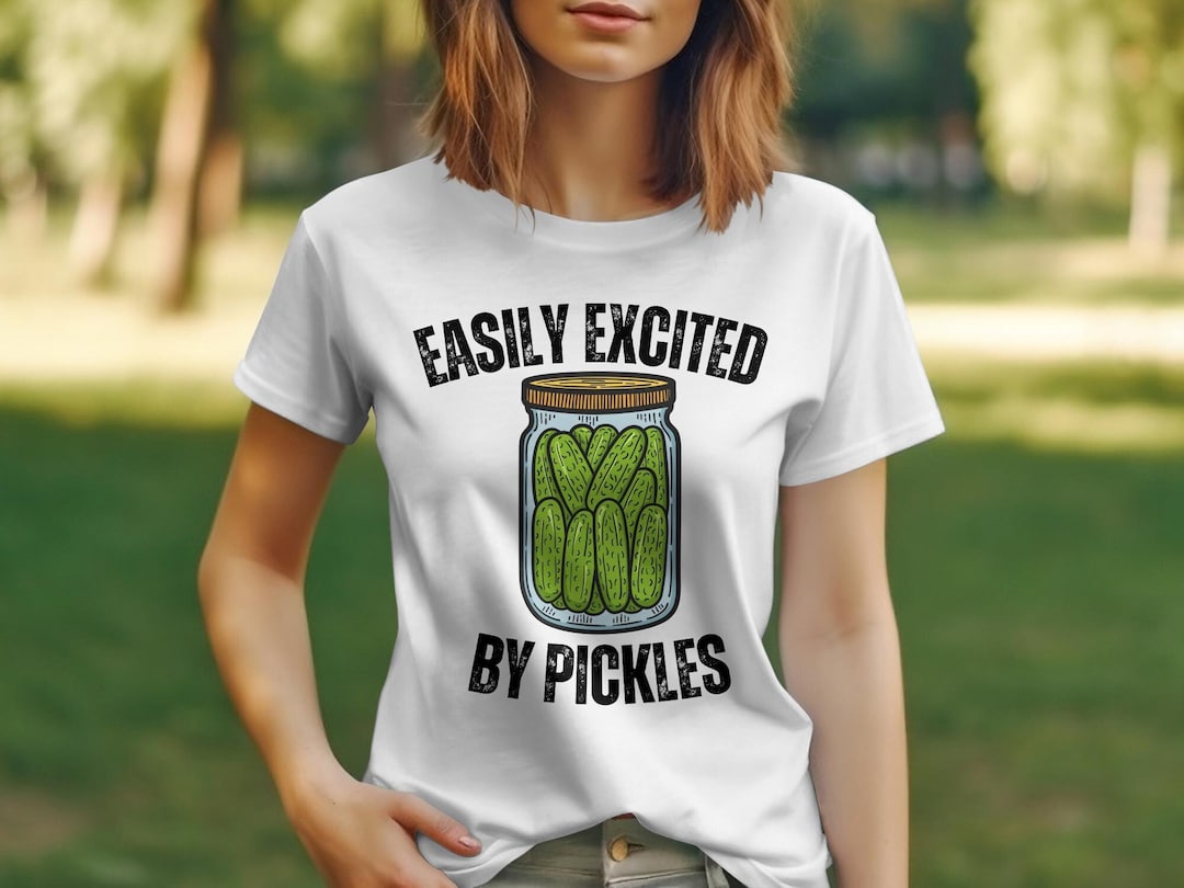 Easily Excited by Pickles T-shirt, Food Swirl Shirt, Foodie Shirt ...
