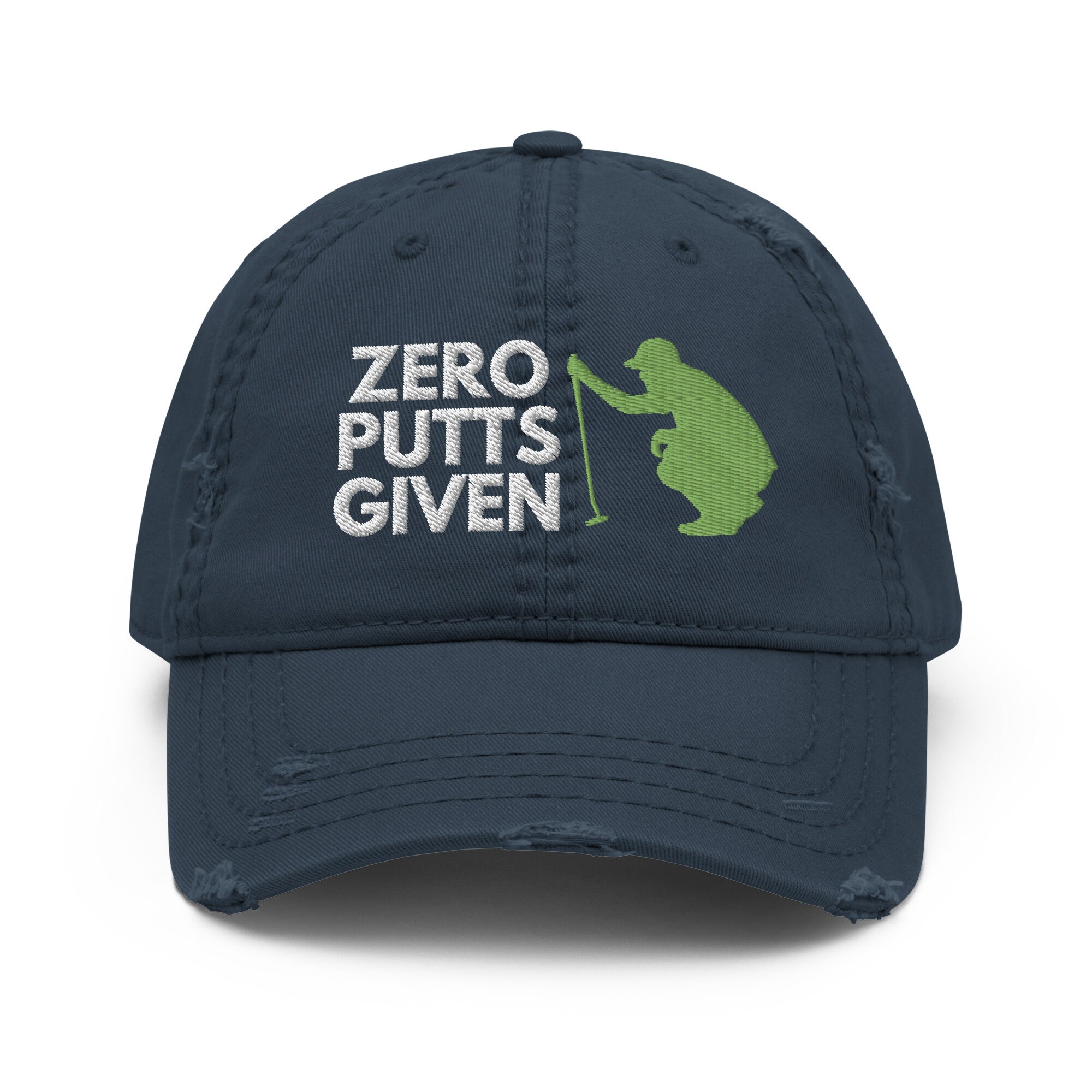 Zero Putts Given Hat Distressed Hat Funny Golf Embroidered Distressed ...