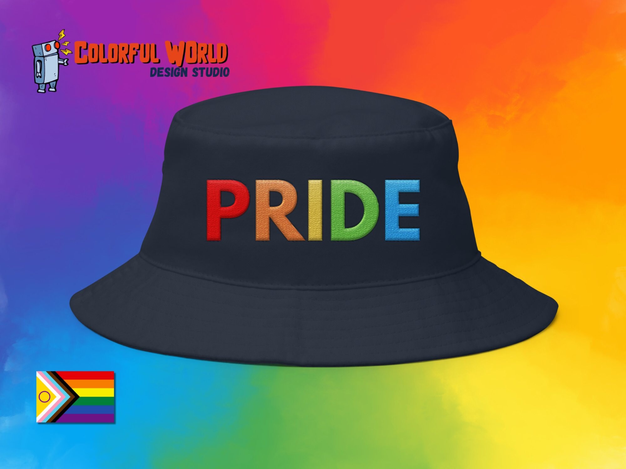 Pride Bucket Hat Fun Pride Embriodered Bucket Cap Unisex Summertime ...