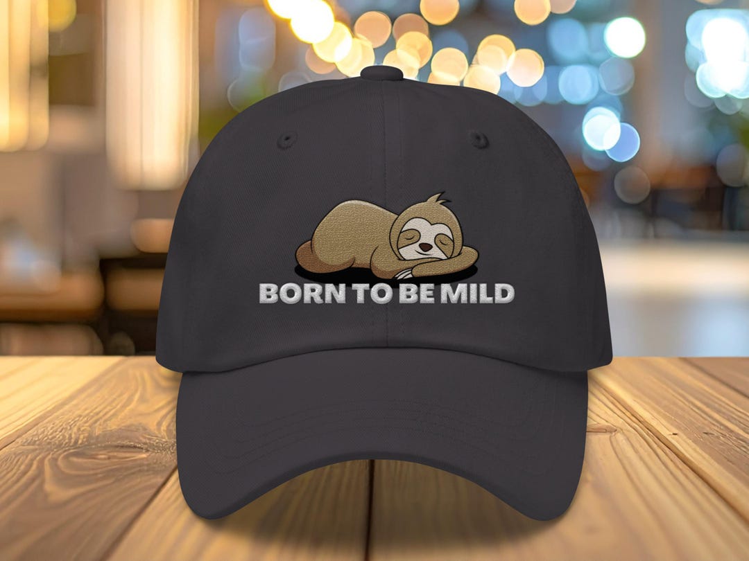 Sleeping Sloth Embroidered Baseball Cap: Unisex Dad Hat - Etsy