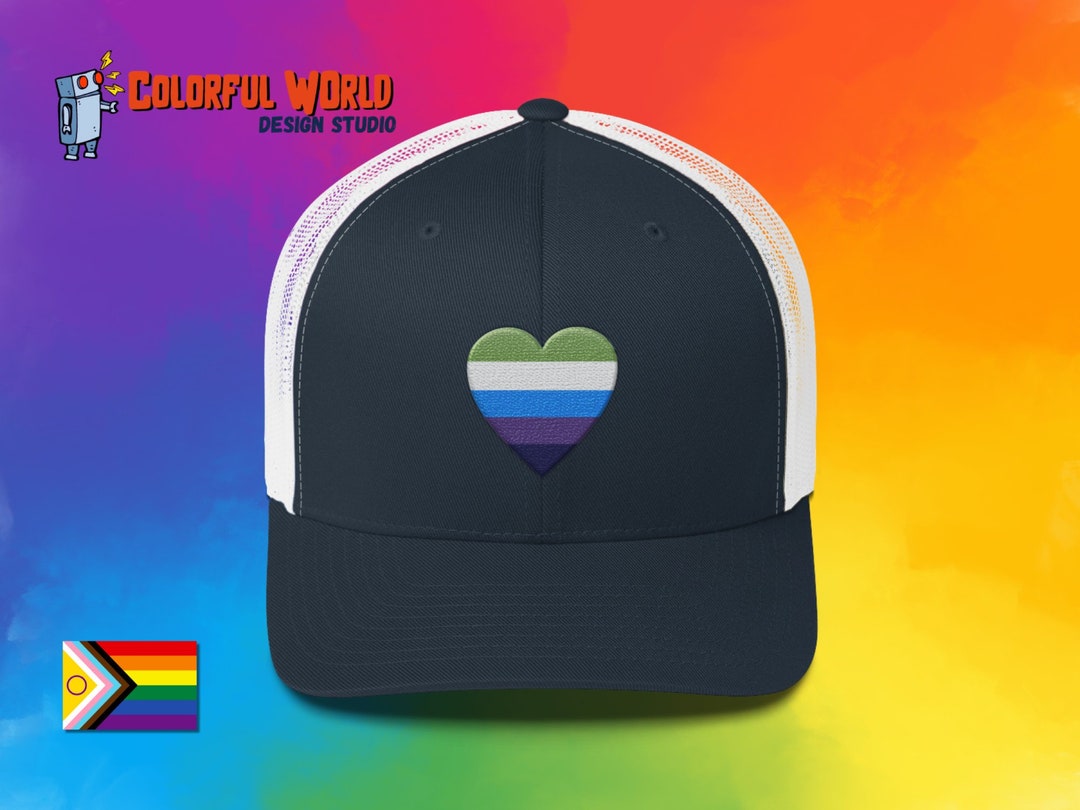 Trans-inclusive Pride Embroidered Trucker Hat | LGBTQ Ally Gift - Etsy