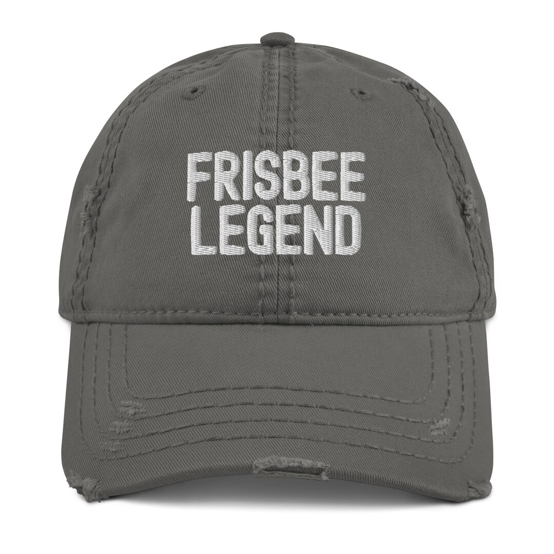 Frisbee Legend Distressed Dad Hat: Embroidered Cotton Cap - Etsy