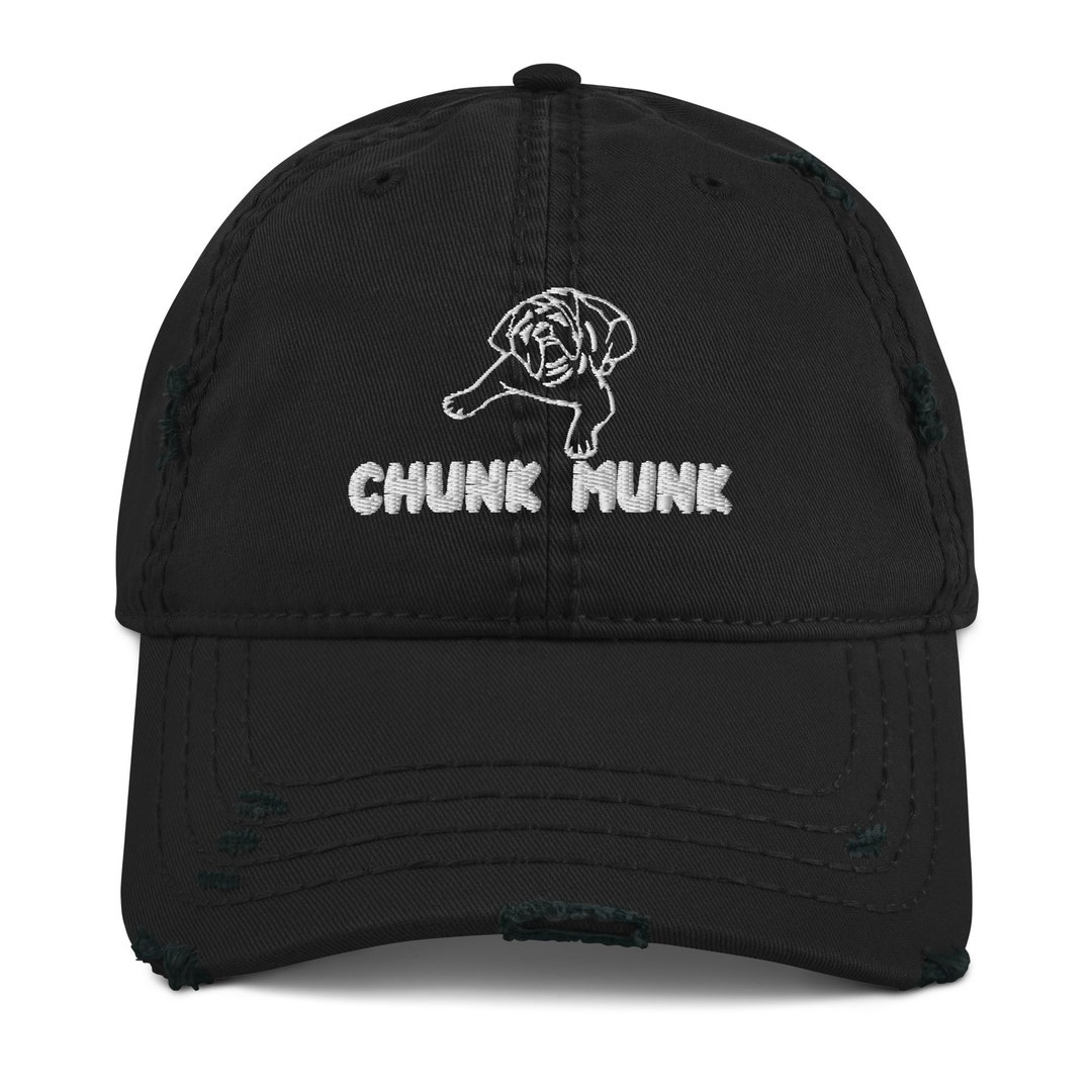 Chunk Munk English Bulldog Dark Distressed Hat | Fun Bulldog ...