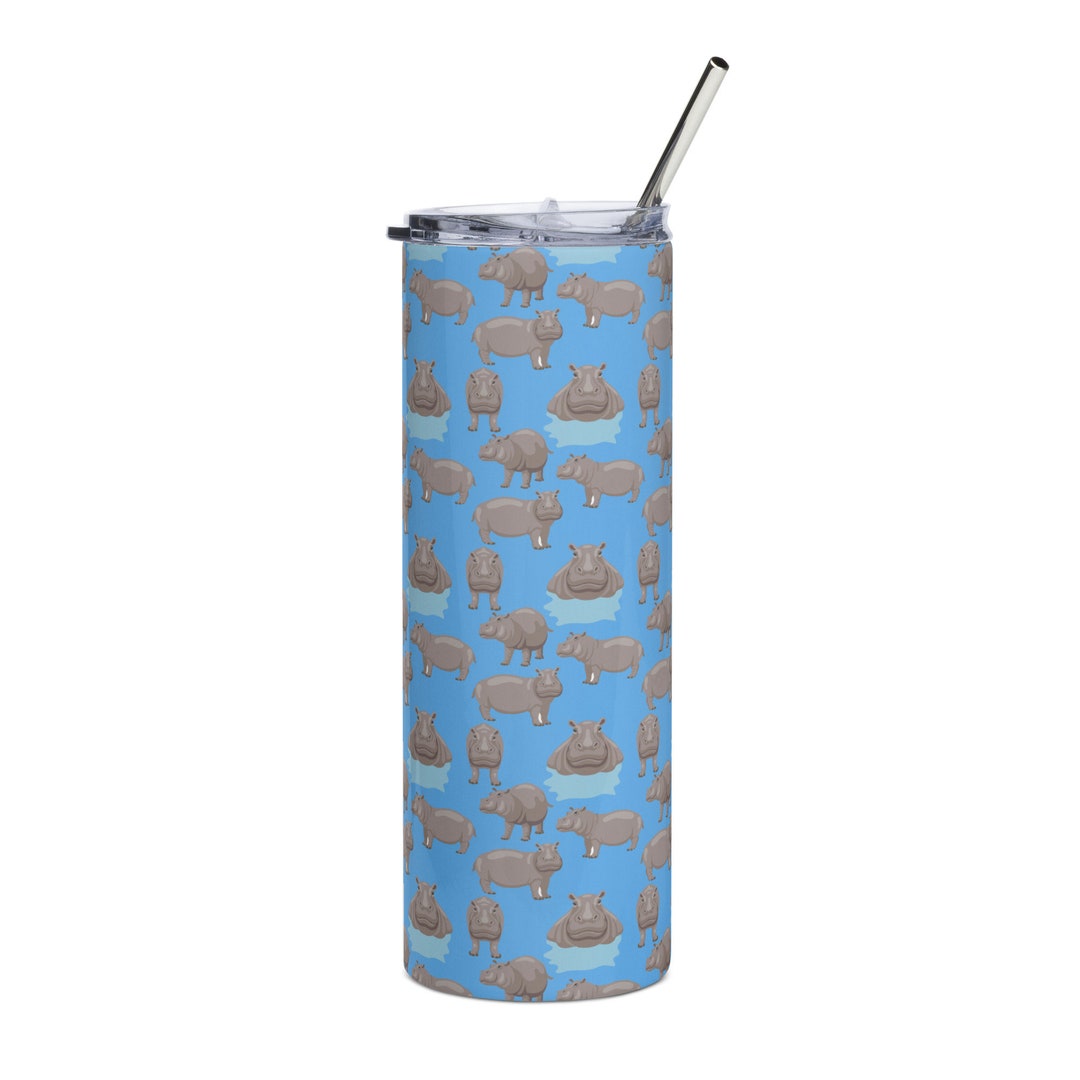 Hippopotamus Stainless Steel Tumbler: Animal Lover Gift, 20 Oz - Etsy